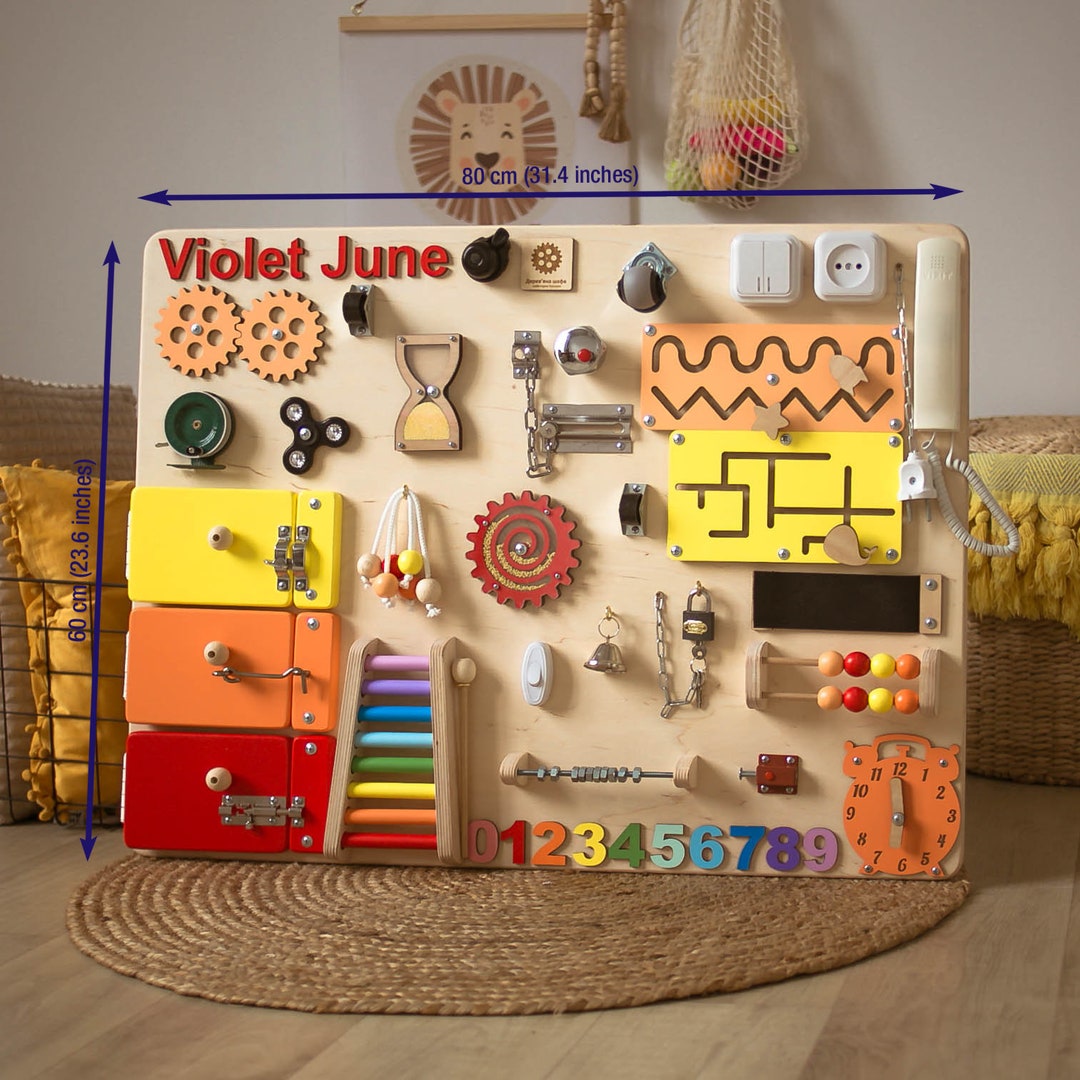 Montessori Busy Board, Children Toys, Activity Toddler Busy Board, Best ...
