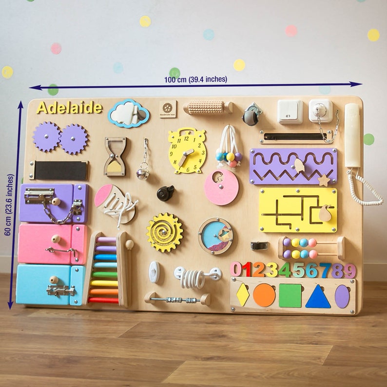 EXTRA LARGE Busy Board Toddler Gift, Sensory Wall Board for 1 2 3 Year ...