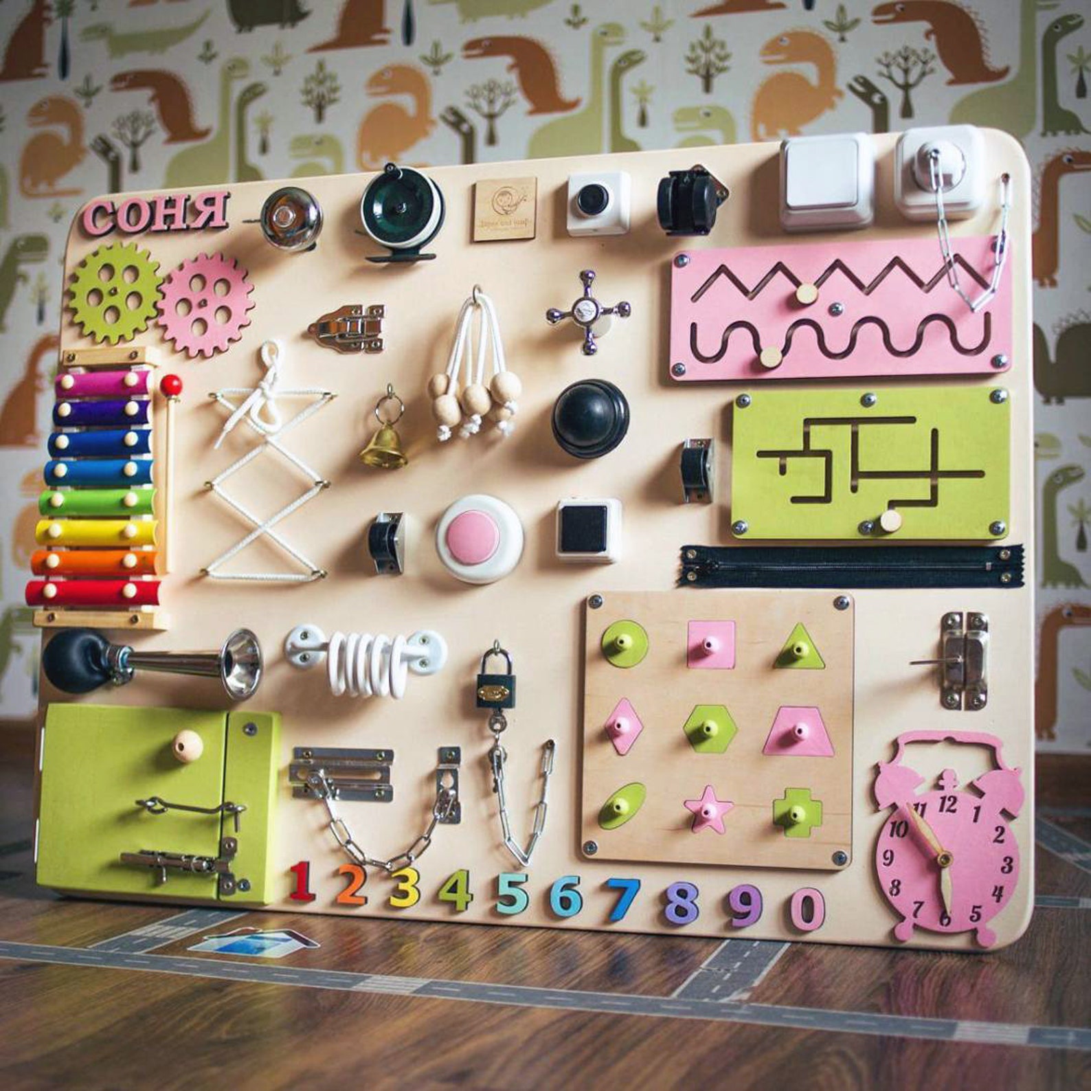 Extra Large Busy Board for Toddler Sensory Wall - Educational Toy for ...