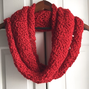 Ruby Red Wave Infinity Scarf - Etsy