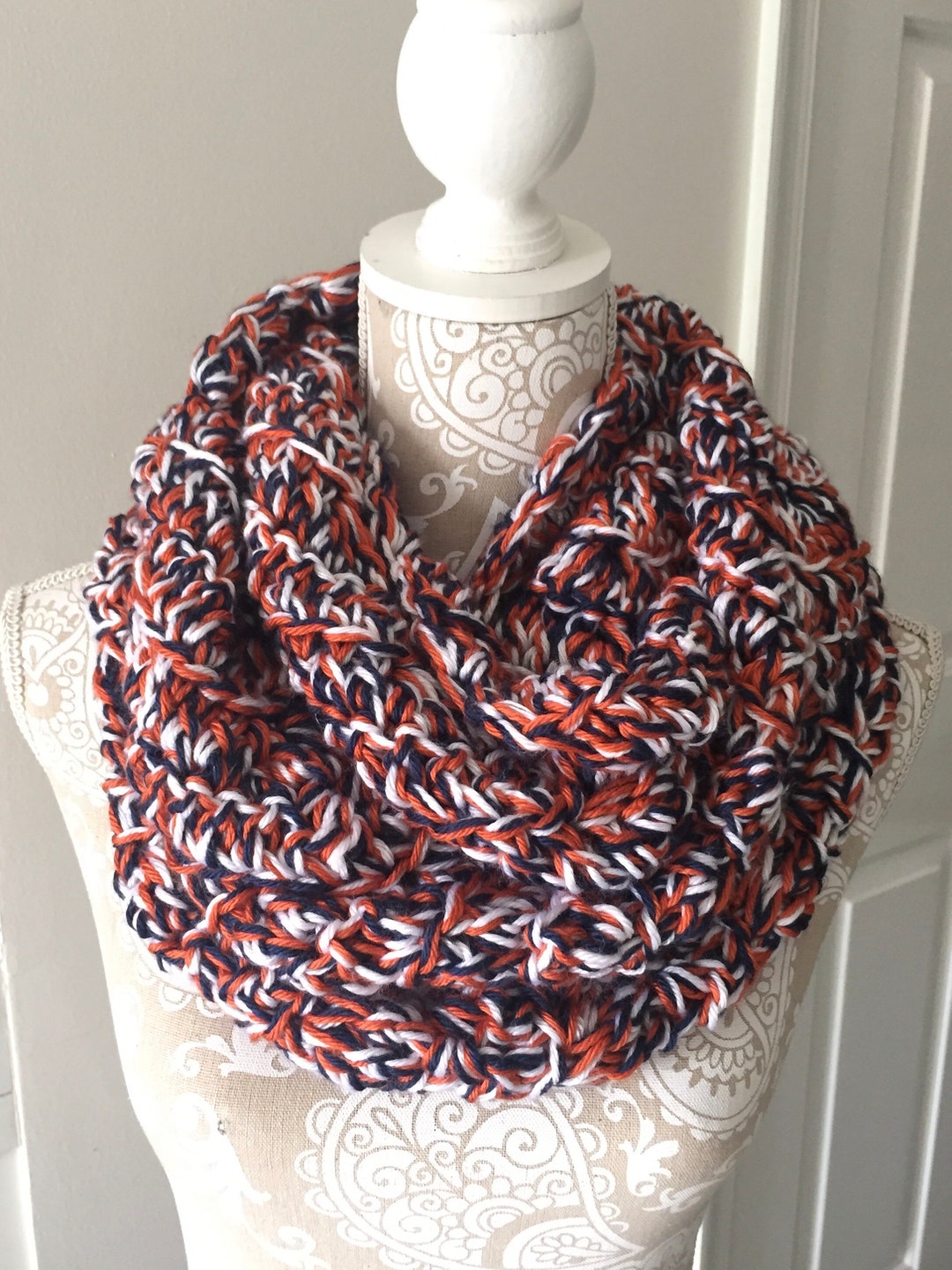 Edmonton Oilers Temática Infinity Scarf - Etsy España