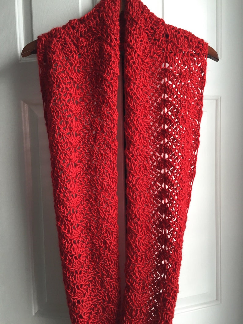 Ruby Red Wave Infinity Scarf - Etsy