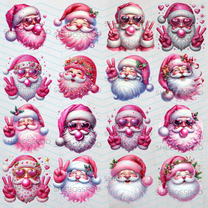 Preppy Santa Png - Etsy
