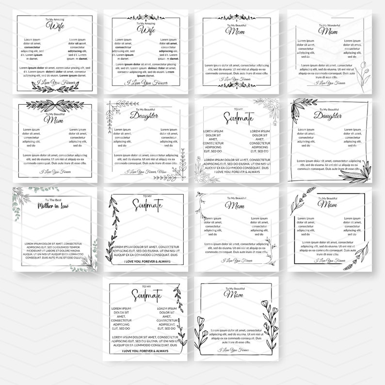 Jewelry Message Card Templates: POD Designs (digital Download) - Etsy