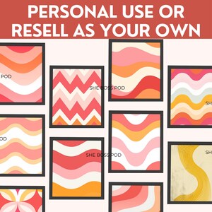 Pink Retro Wall Art Design Vintage Poster Template 70s Inspired Wall ...