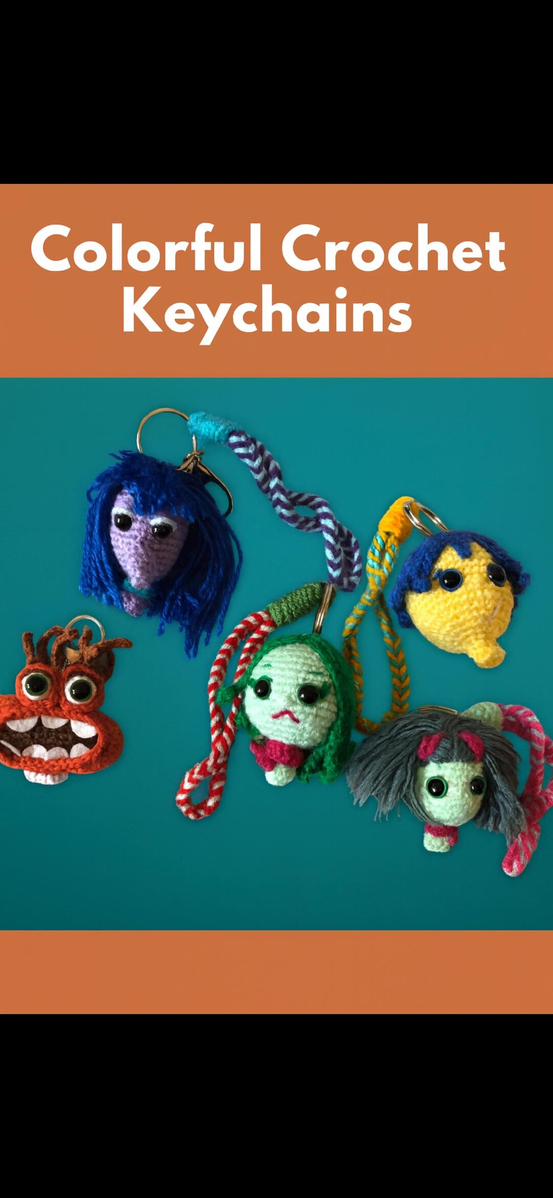 Crocheted Inside Out Keychain • Handmade Amigurumi Creature • Funny ...