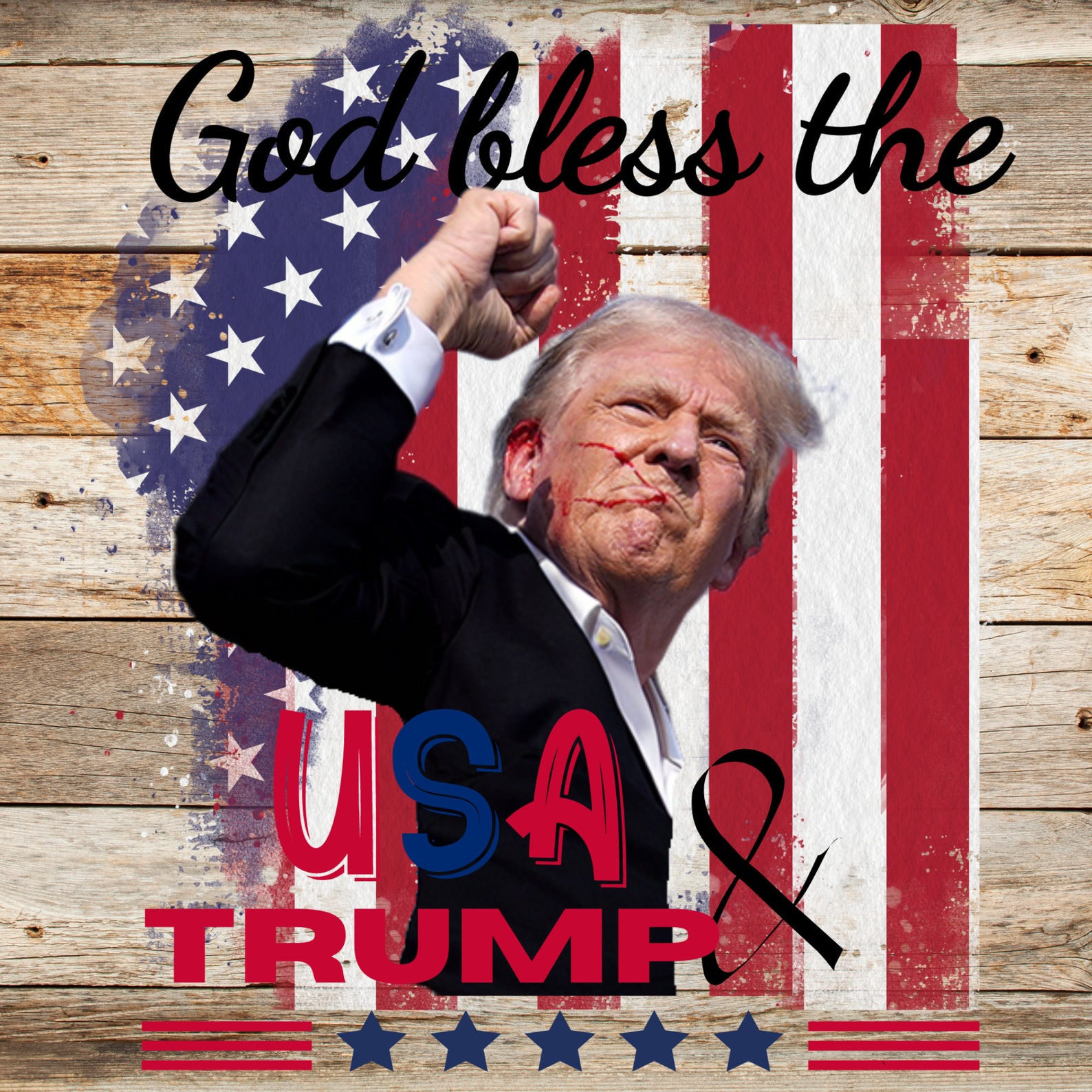 God Bless the USA & Trump Png - Etsy