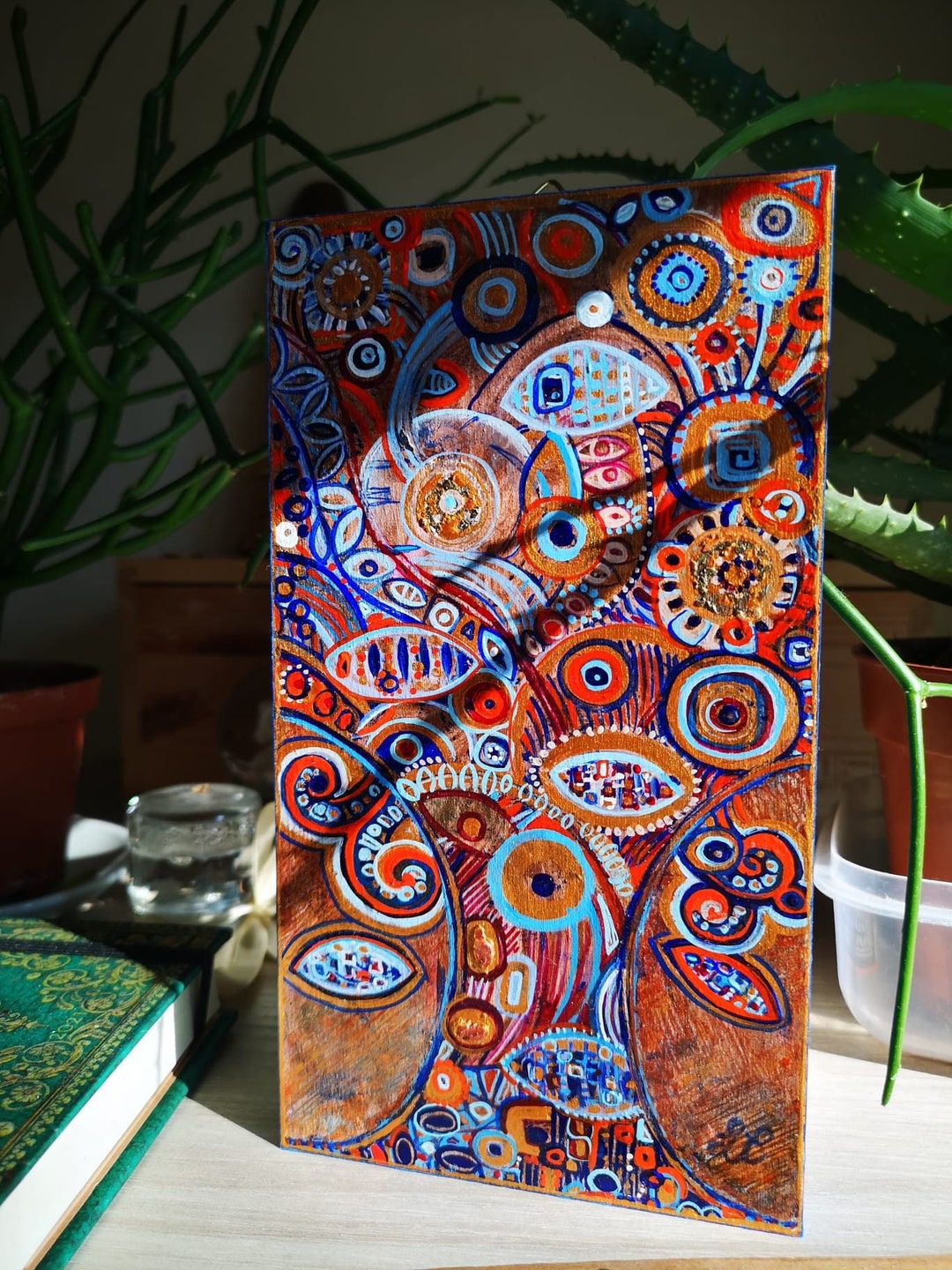 The Tree of Isis Deity of the Moon Acrylic on Wood Hand Painted ...