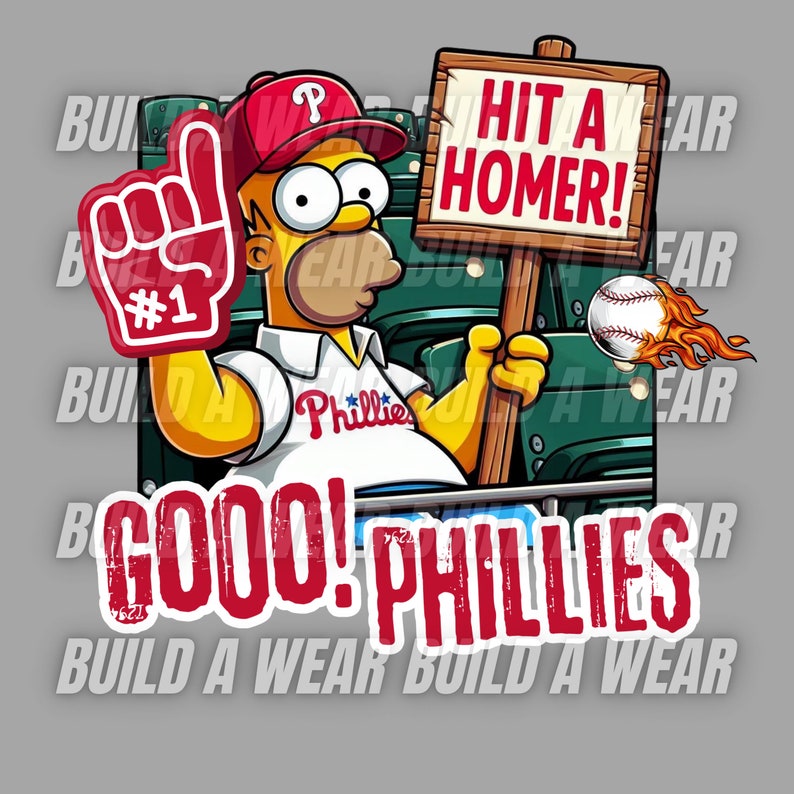 Funny Hit A Homer Go Phils 300DPI & 3200dpi Quality 2 Downloadable ...