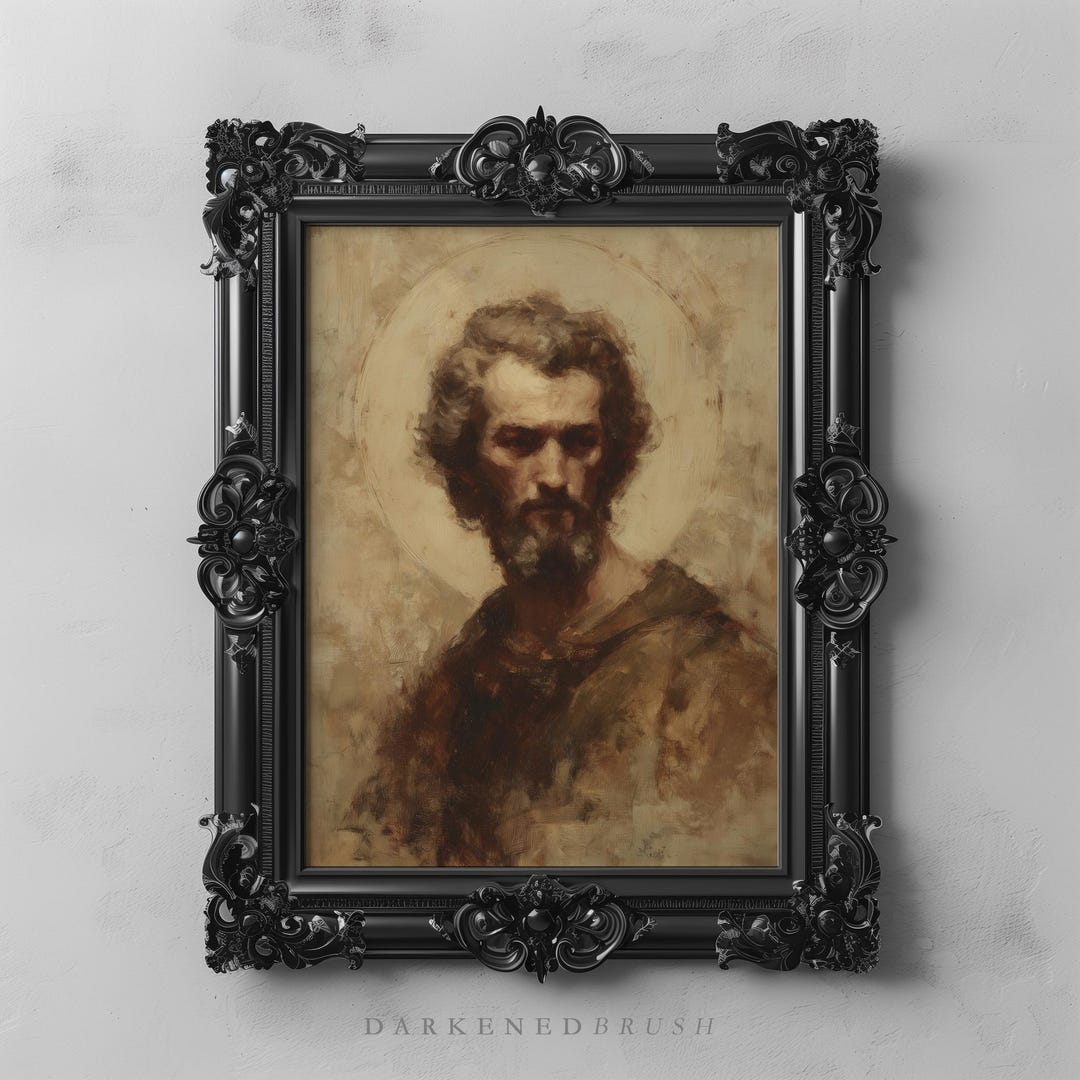 Portrait of Saint Joseph, Christian Wall Art, Biblical Catholic ...