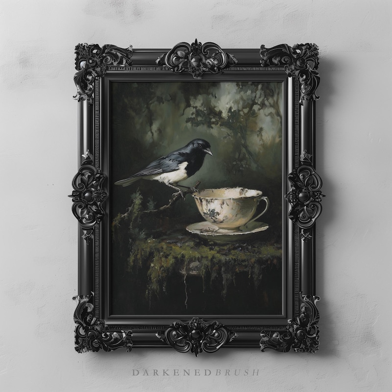 Magpie Painting - Etsy UK