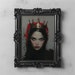 Dark Gothic Queen Art Printable Oil Painting, Woman Portrait, Dark ...