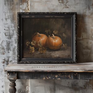 Rustic Fall Pumpkins Art Vintage Autumn Wall Decor Gothic Farmhouse ...
