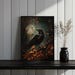 Full Moon Raven in Autumn Art Print, Crow Art, Dark Academia Decor ...