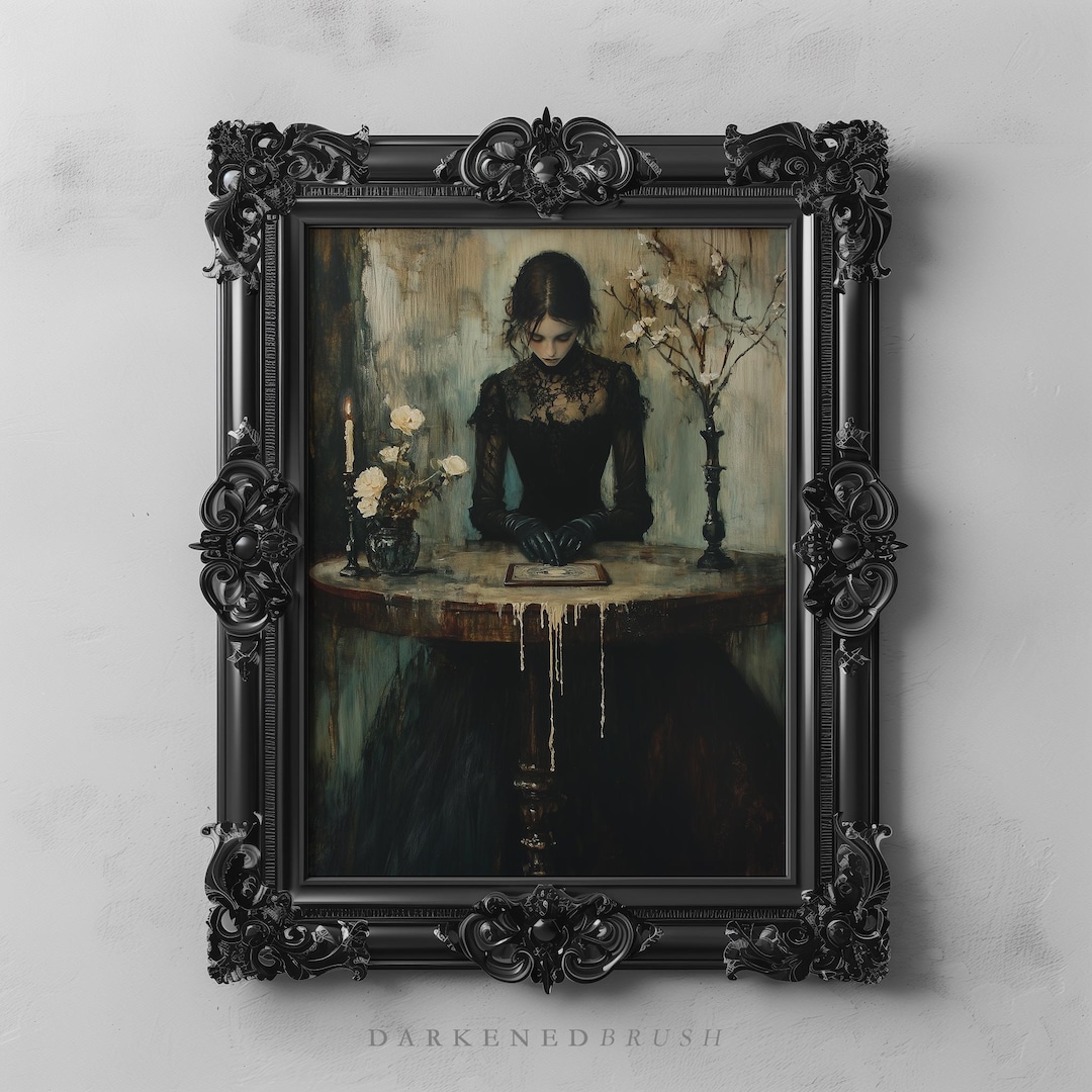 Vintage Witch Portrait Victorian Gothic Art Printable Dark Academia ...