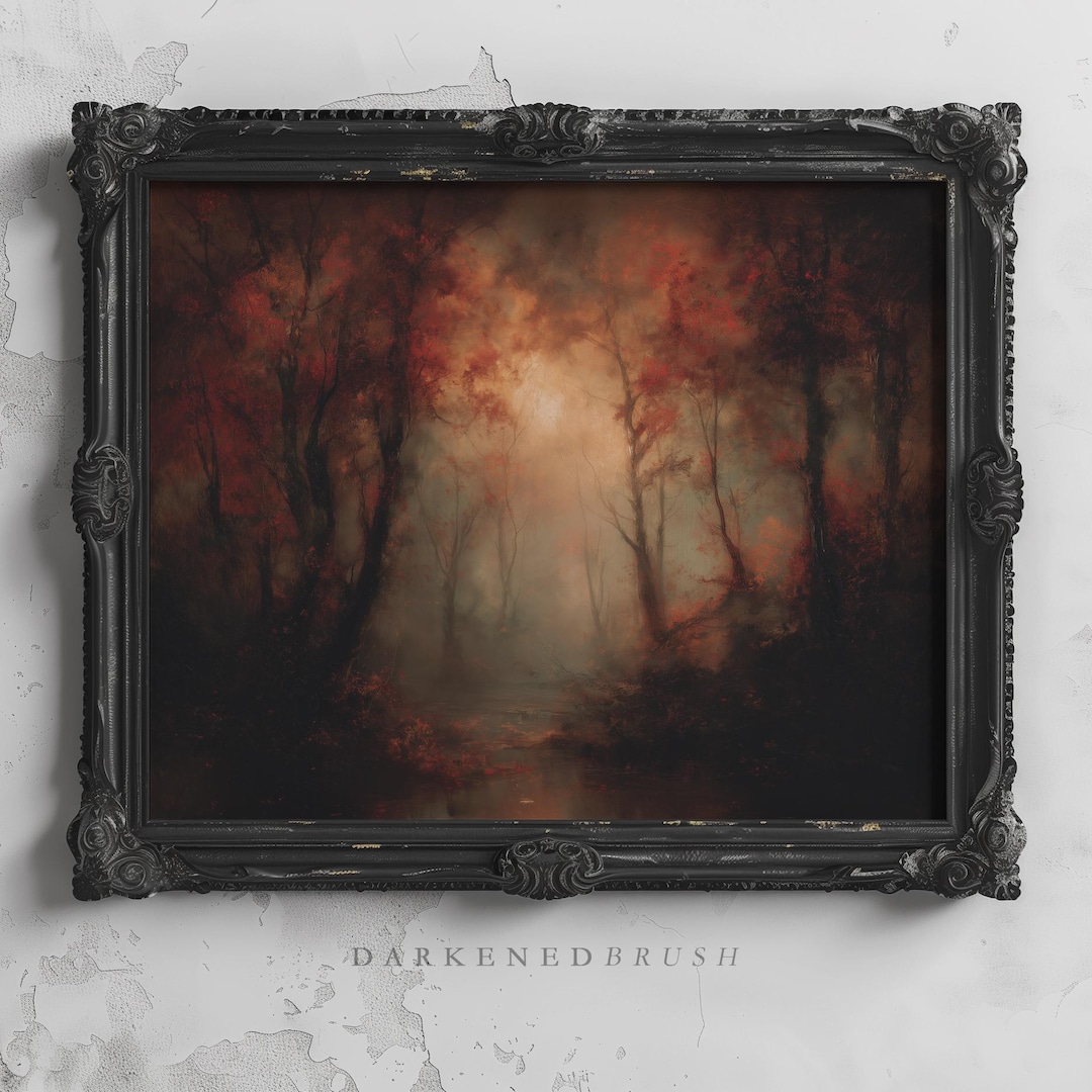 Dark Forest Trail Surreal Dark Nature Fall Rustic Woodland Autumn ...