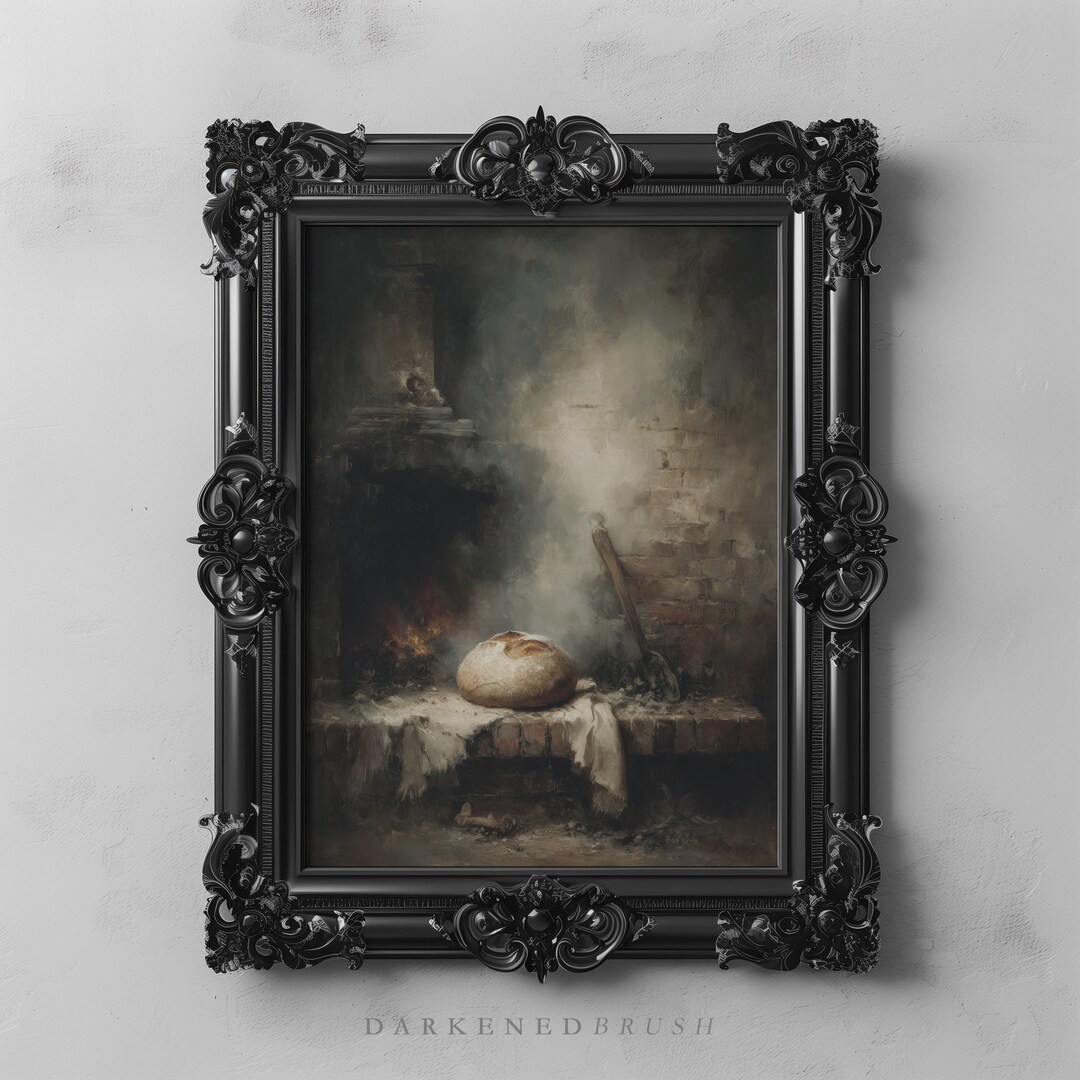 Gothic Bakery Bread Still Life, Rustic Victorian Dark Cottagecore ...