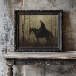 Phantom Ghost Horse in Haunted Dark Forest, Dark Cottagecore Fantasy ...