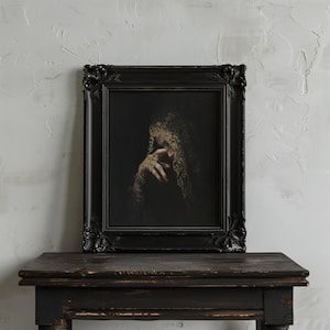 Veil Lady Witchy Woman, Dark Gothic Printable Art, Witch Wall Art, Dark ...