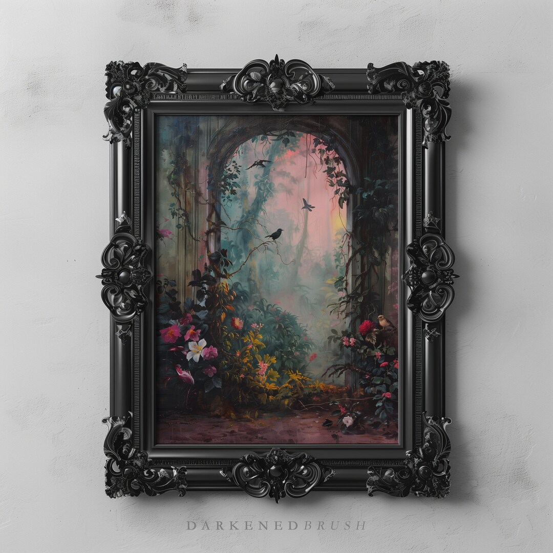 Fantasy Enchanted Fairy Forest Paradise Jungle Art Painting ...