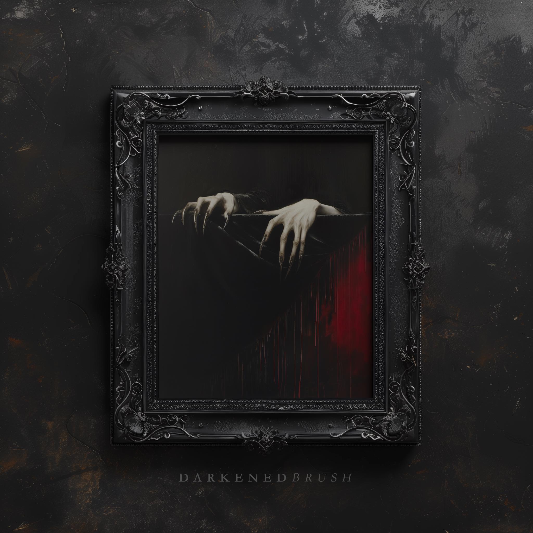 Clawed Hands Dracula Vampire Print, Gothic Art Dark Academia Print ...