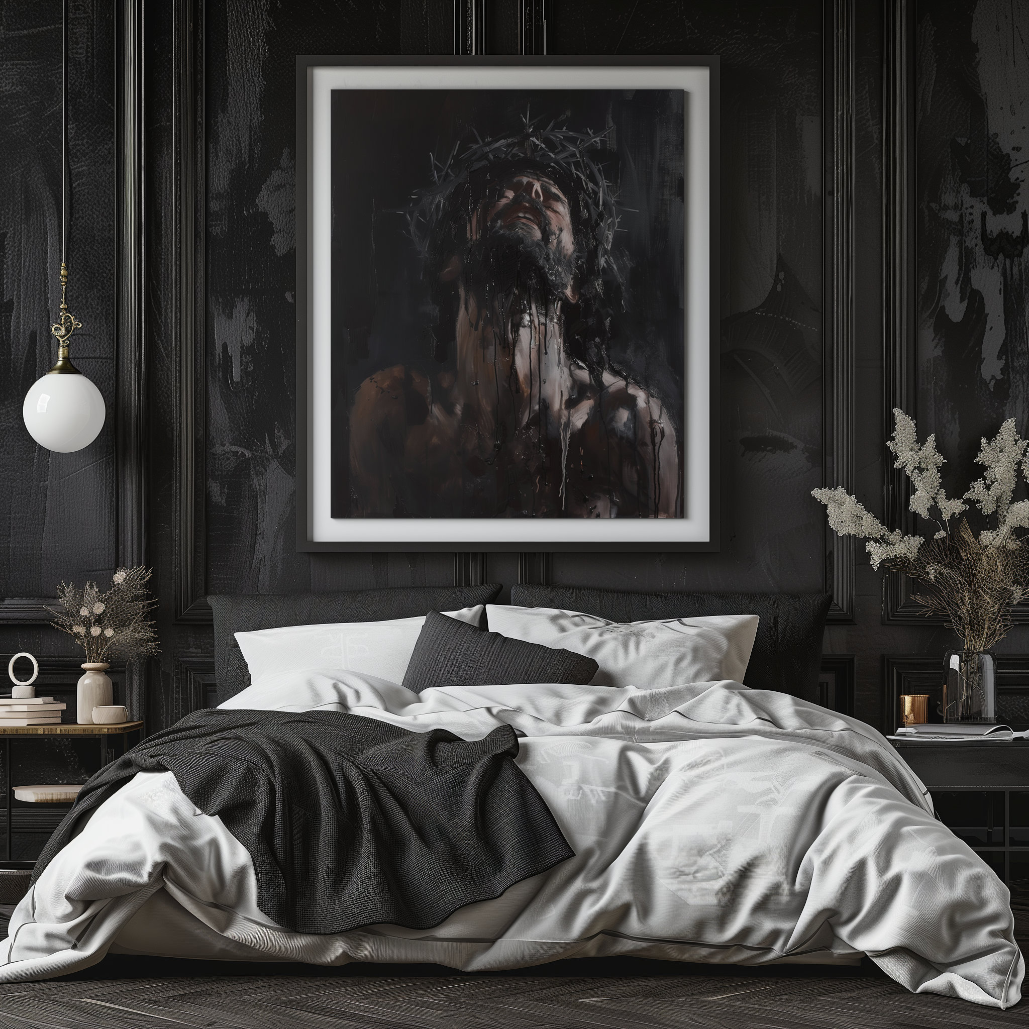 Crown of Thorns Jesus Artwork, Religious Art, Christ Wall Art ...