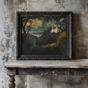 Castle Estate Manor Rustic Country Art Print Vintage Forest Woodland ...