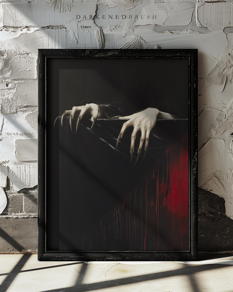Clawed Hands Dracula Vampire Print, Gothic Art Dark Academia Print ...