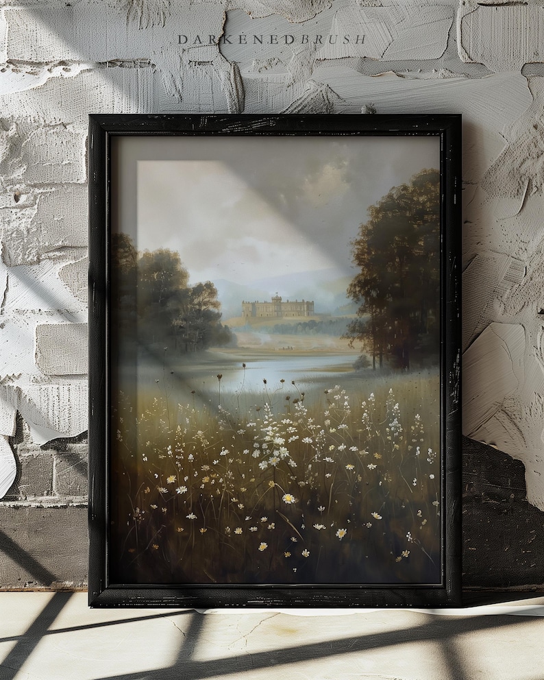 Pemberley Manor Pride and Prejudice Art Print, Jane Austen Inspired ...