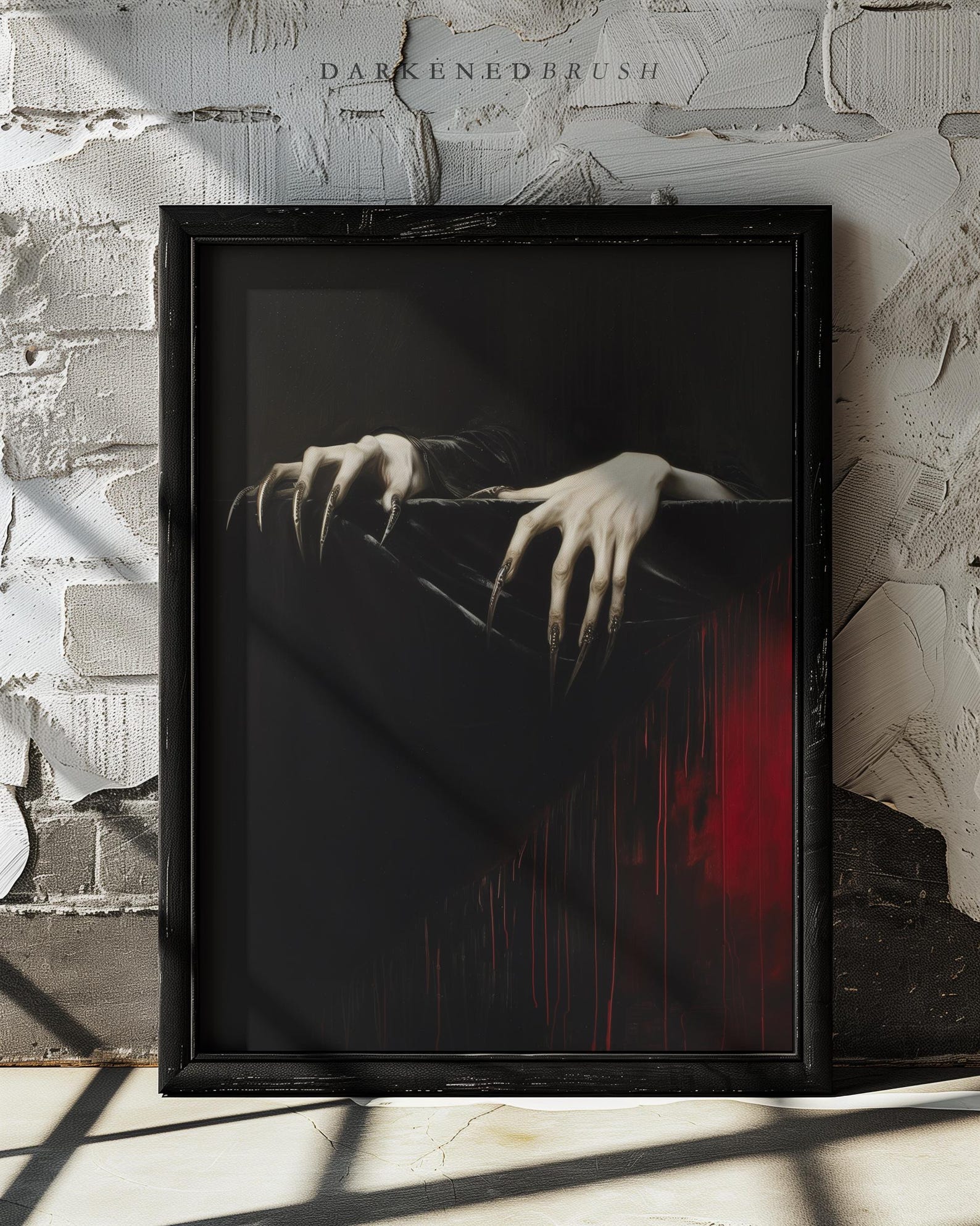 Clawed Hands Dracula Vampire Print, Gothic Art Dark Cottagecore Print ...