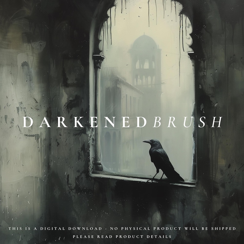 Raven Bird in Gothic Ruins, Dark Academia Art Print, Moody Wall Art ...