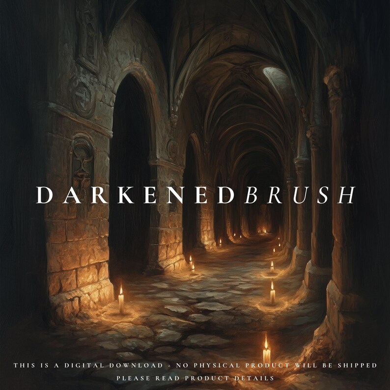 Candlelit Labyrinth Gothic Castle Corridor Art Printable Dark Academia ...