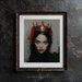 Dark Gothic Queen Art Printable Oil Painting, Woman Portrait, Dark ...