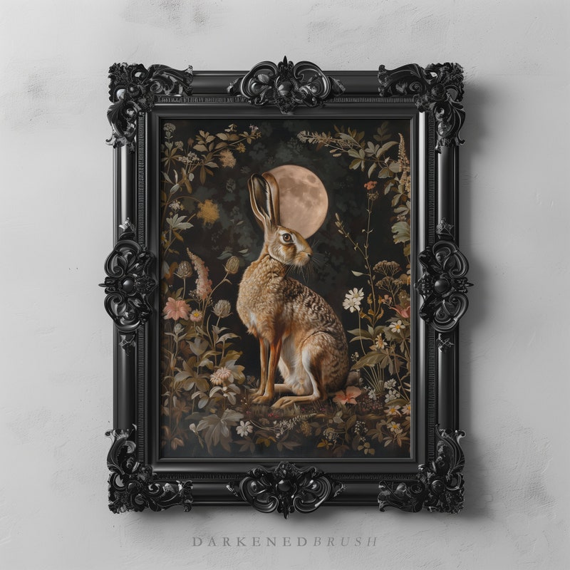 Lunar Rabbit Art Print - Etsy UK