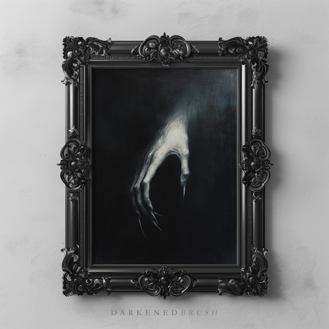 Nosferatu Dracula Clawed Hand in Darkness, Gothic Vampire Horror Wall ...
