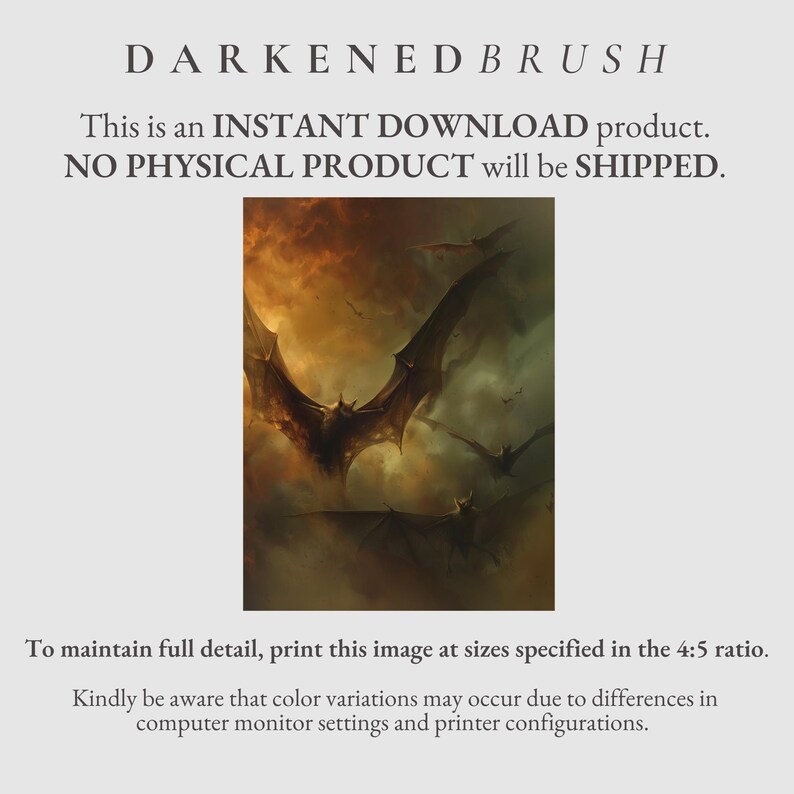 Gothic Bats Art, Dark Academia Decor Witchy Bat Wall Art, Moody Gothic ...