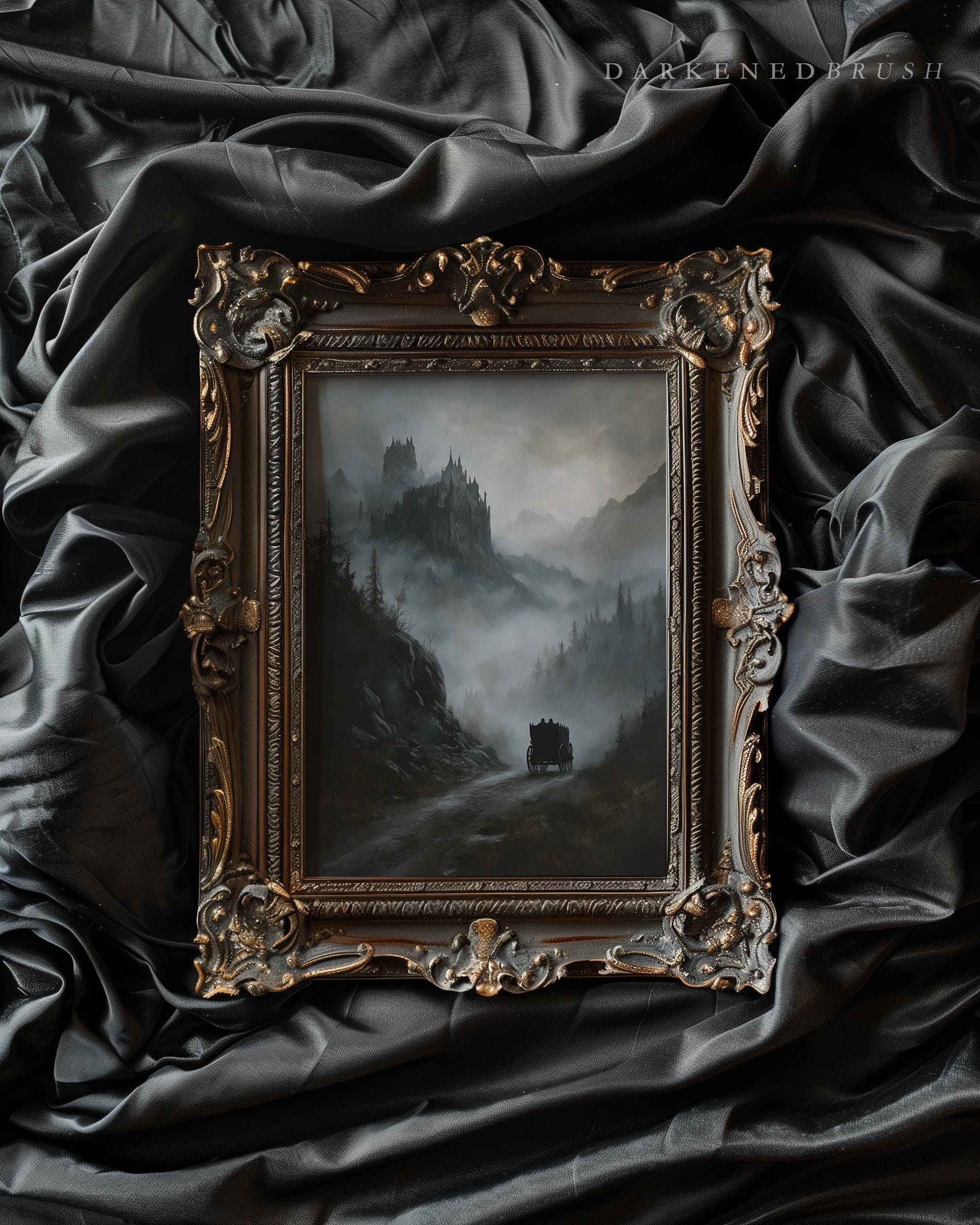 Dracula Castle Wall Art, Nosferatu Gothic Print Vampire Dark Fantasy ...