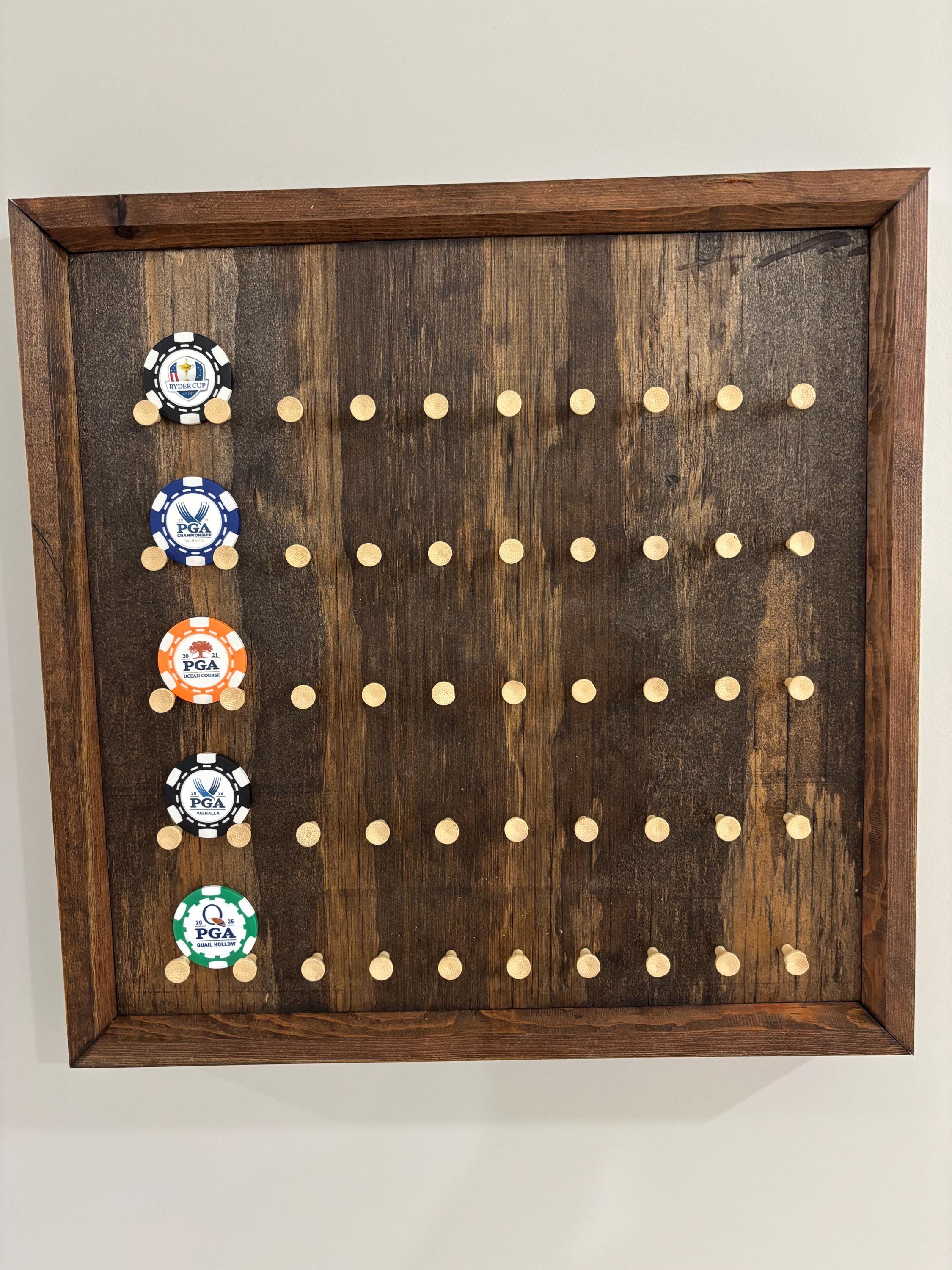 Golf Ball Marker Poker Chip Wall Display - Etsy