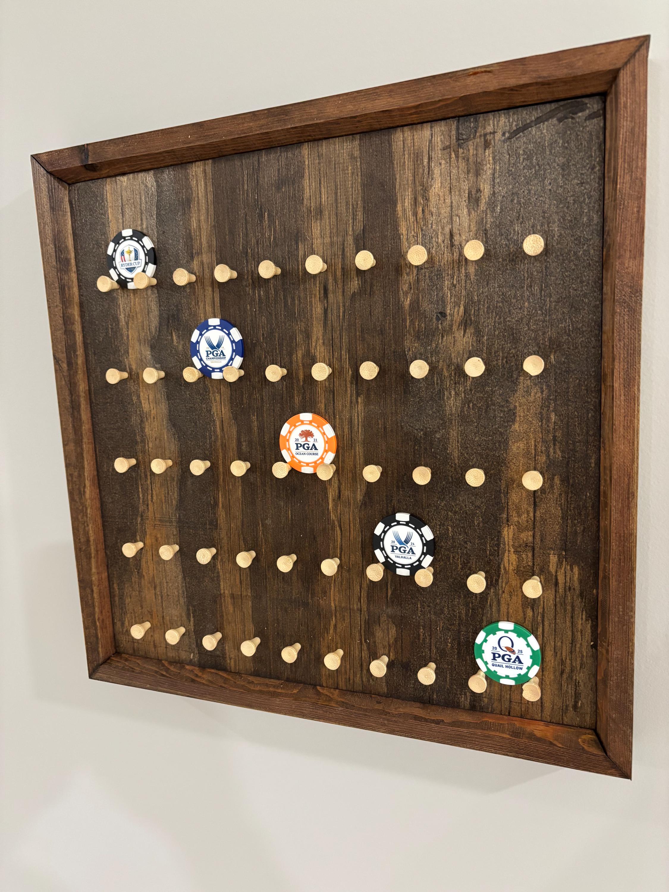 Golf Ball Marker Poker Chip Wall Display - Etsy