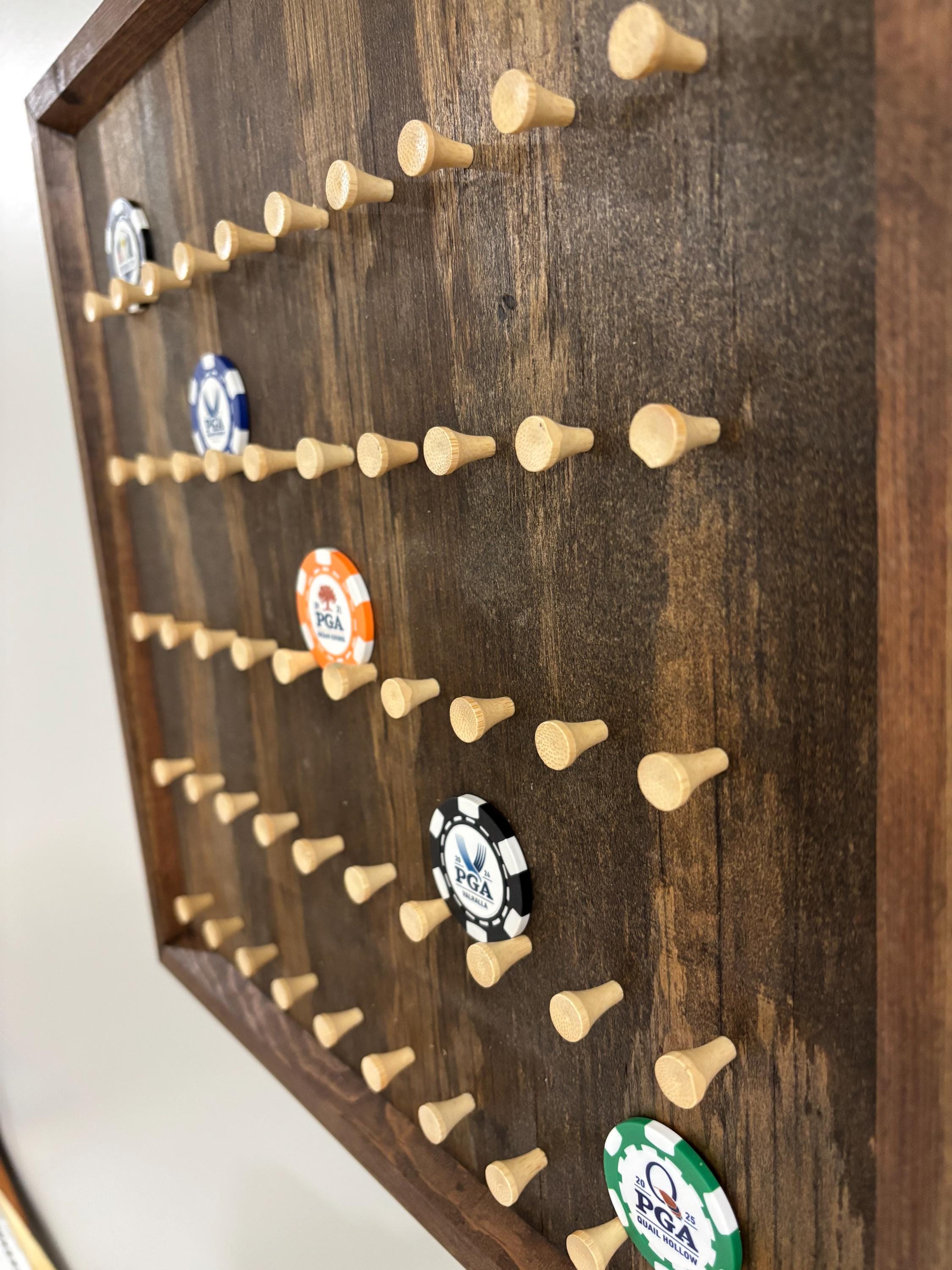 Golf Ball Marker Poker Chip Wall Display - Etsy