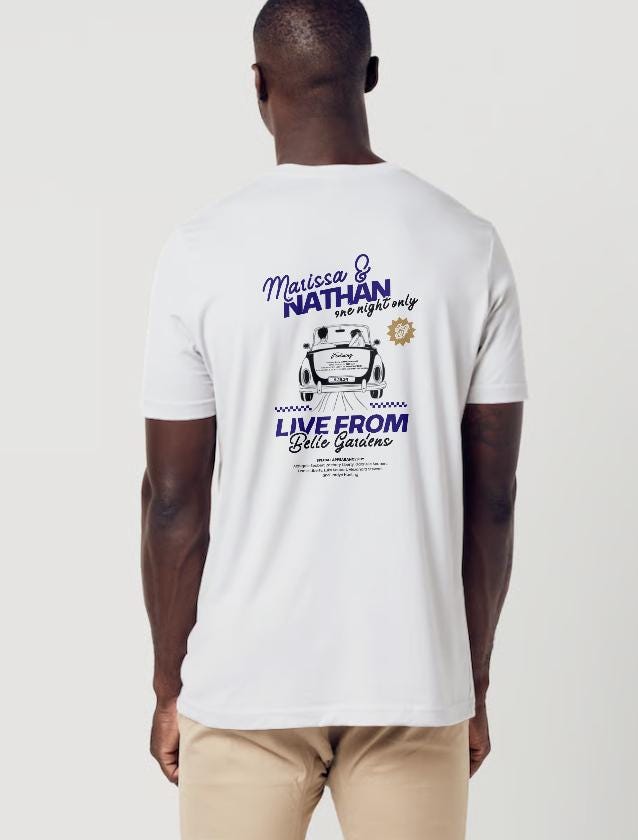 Personalized Wedding Shirt Design | Custom Concert Themed T-shirt ...