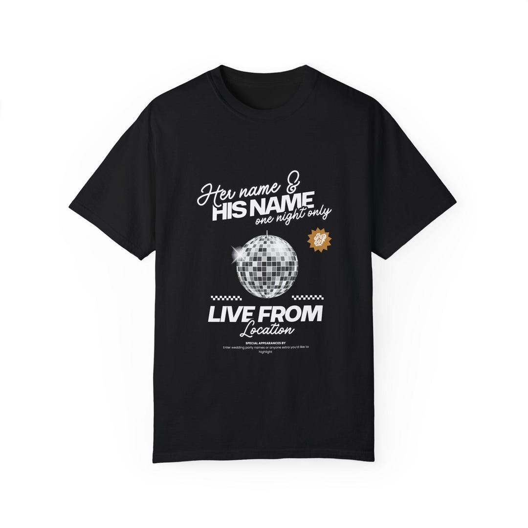 Personalized Wedding Shirt Design | Custom Concert-themed T-shirt - Etsy