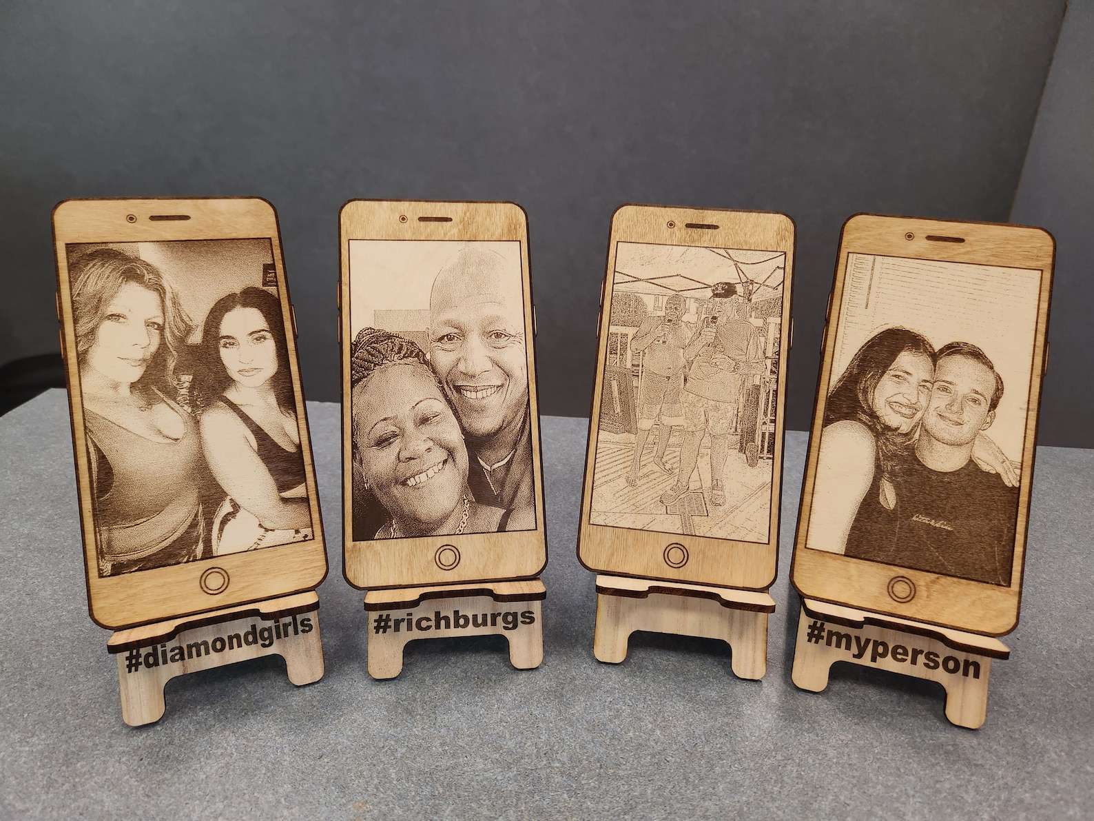 Laser Engraved Wood Selfies/personalized Cell Phone Selfies/selfies ...