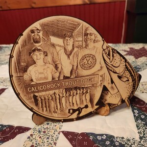 Laser Engraved Wood Fishing Photo/engraved Fishing Photo/engraved ...