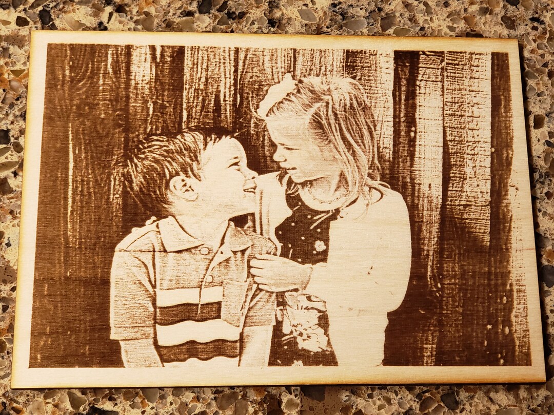 Engraved Wood Portraits/wooden Laser Engraved Memorial Photographs/wood ...