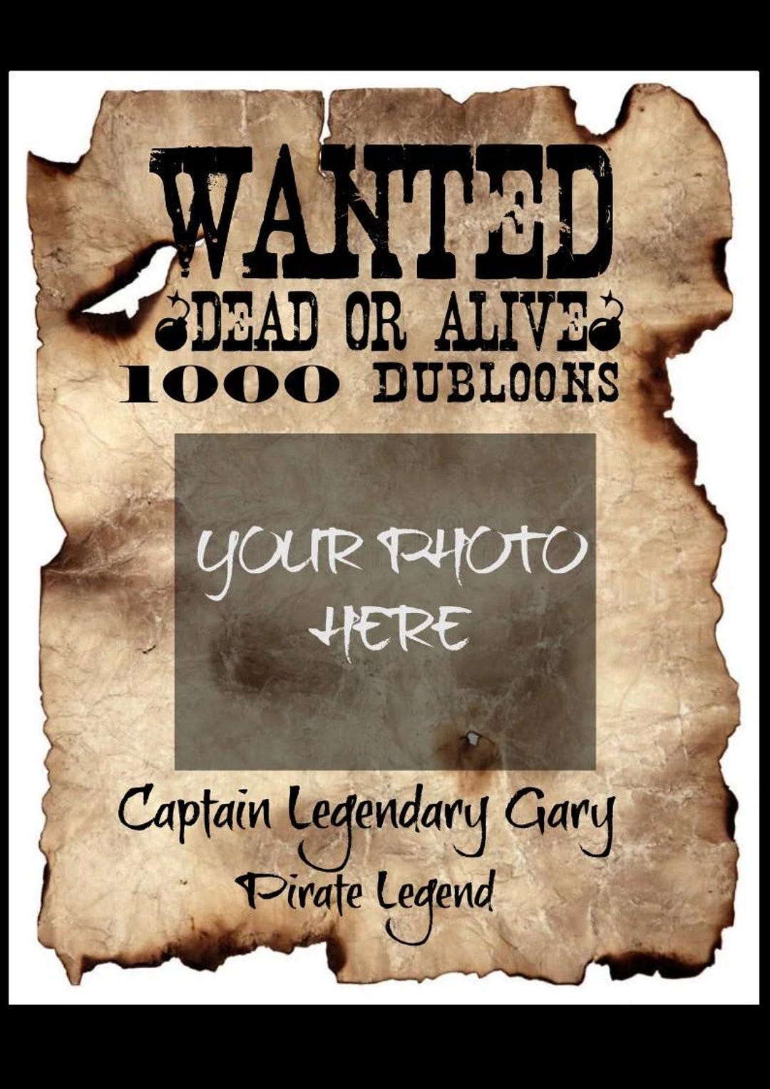 Personalized Wood Pirate Wanted Sign/laser Engraved Wood Wanted Poster ...