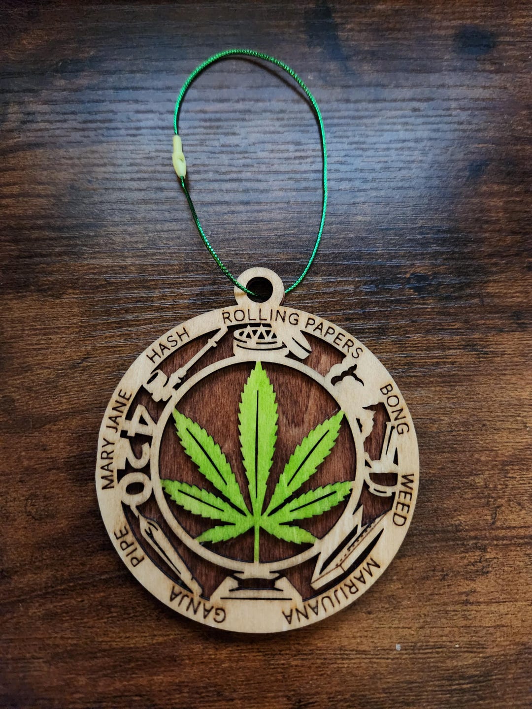 Weed Wood Ornament/marijuana Wood Ornament/cannabis Ornament/pot Leaf ...