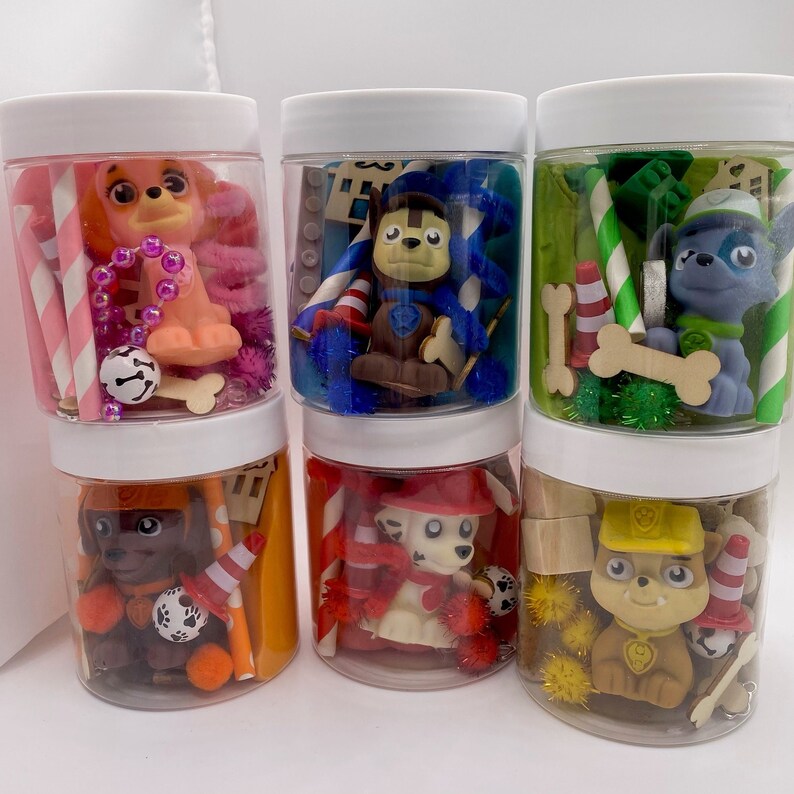 Paw Patrol Playdough Jars - Etsy