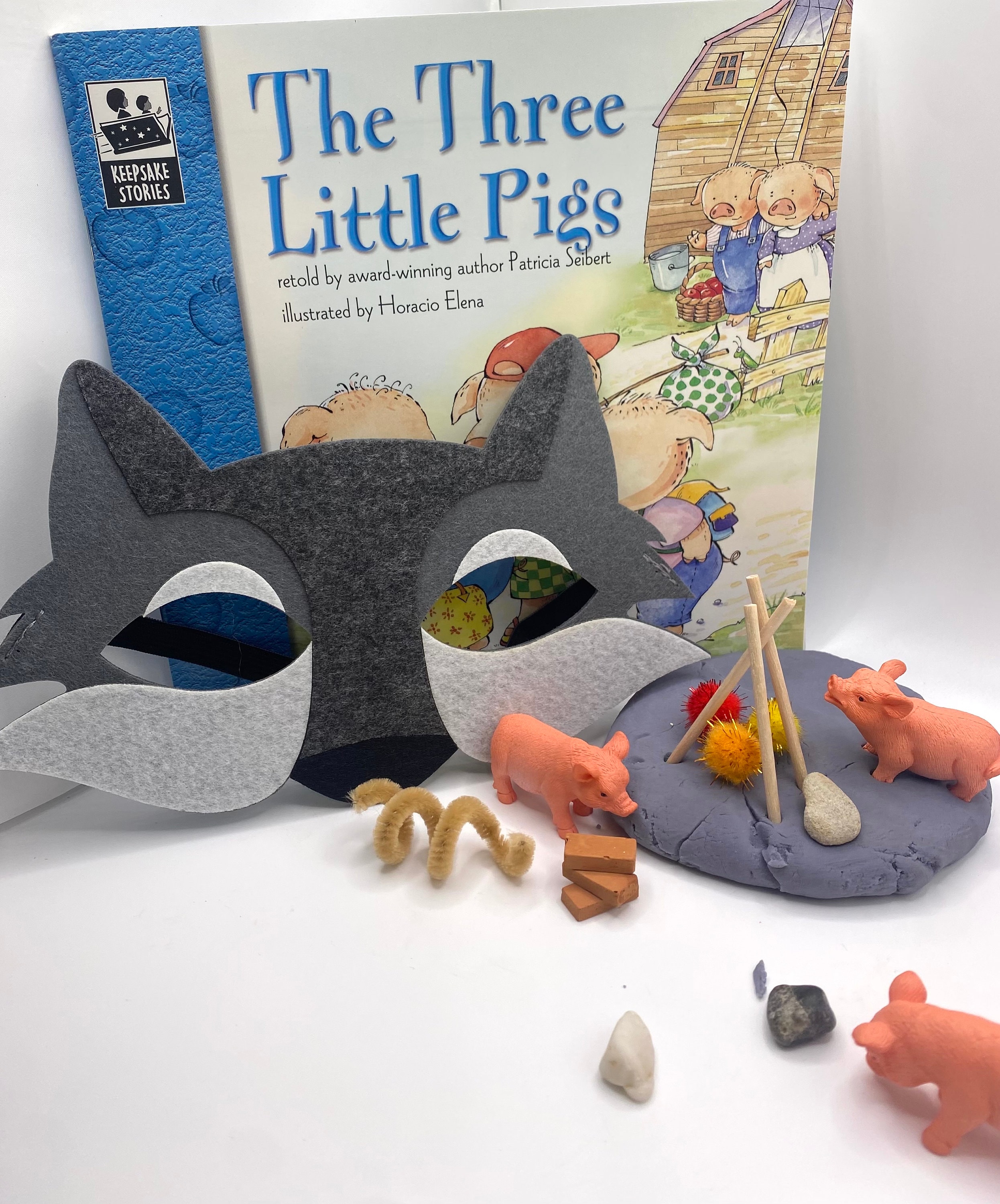 The Three Little Pigs Story Book Playdough Jar - Etsy