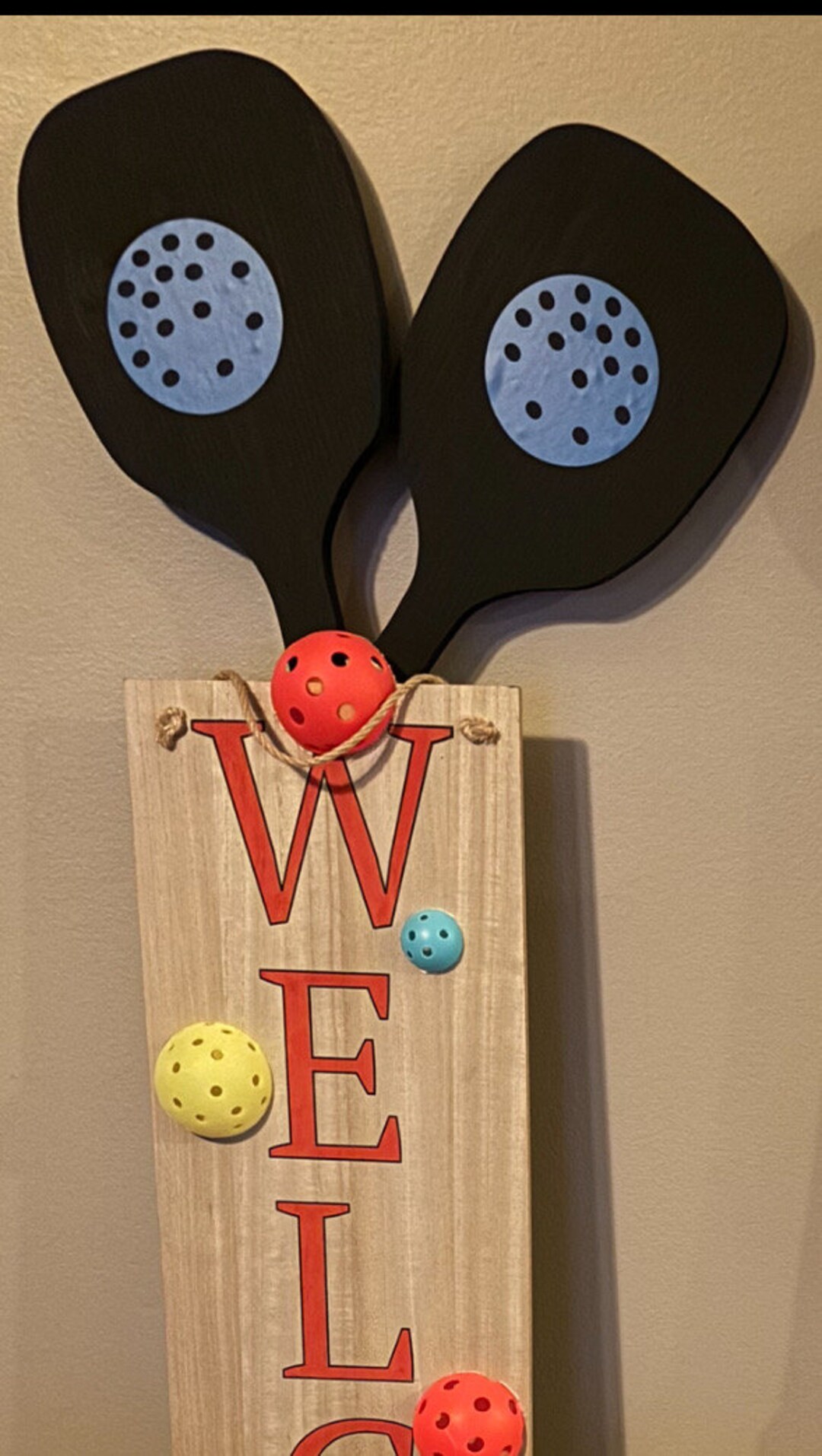 Pickleball Themed Front Porch WELCOME Sign - Etsy